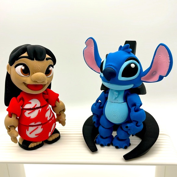 Toys | 3d Printed Articulated Lilo And Stitch Fidget Toy Fun | Poshmark